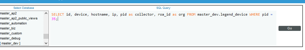 How to retrieve a list of devices allocated to a specific collector