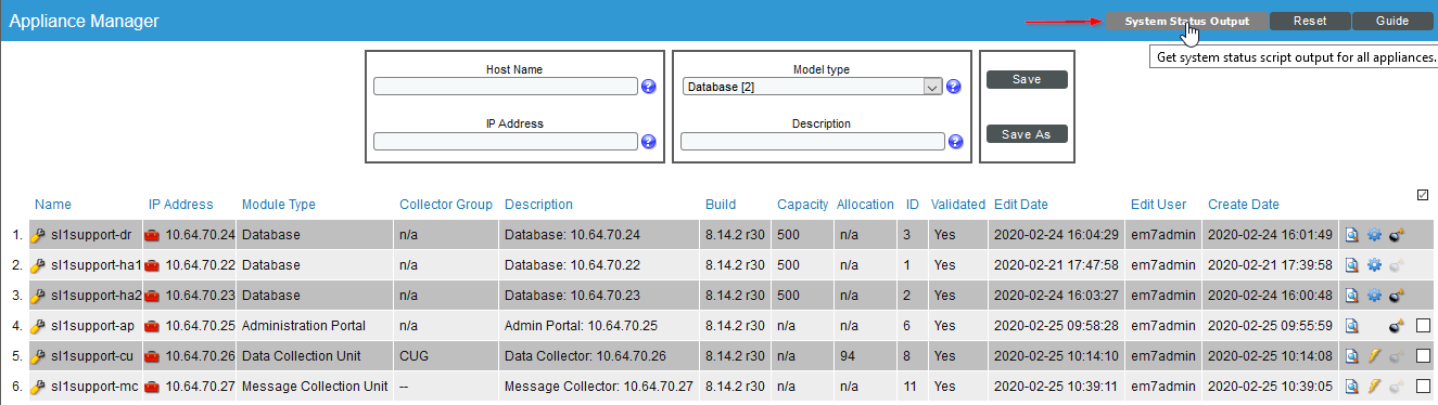 How to run the System Status Script