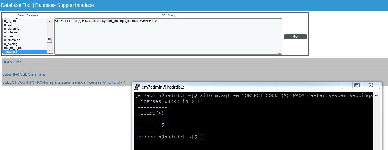 DB Tool Queries Don't Process ">" and
