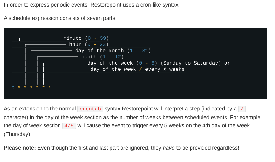 SyncPack for Restorepoint does not properly validate the default_backup_interval format