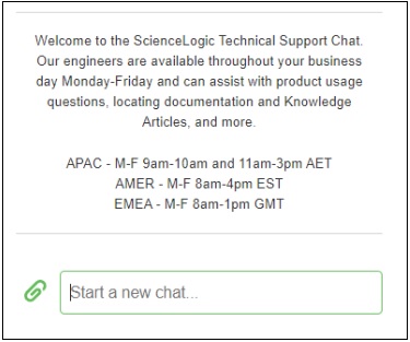 Welcome To ScienceLogic Technical Support Chat